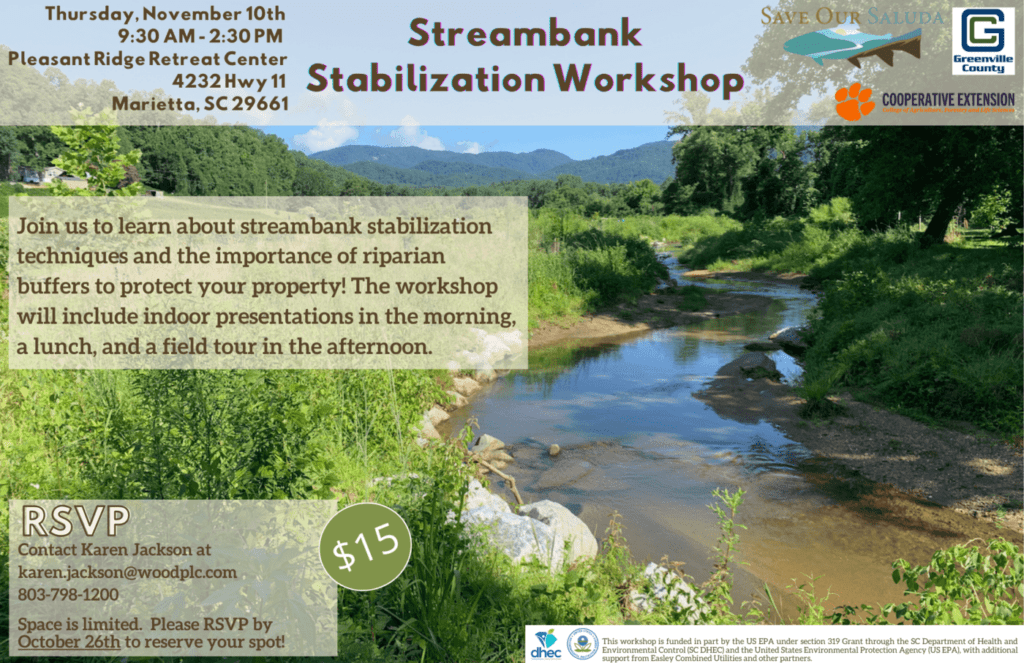 Streambank Stabilization Workshop | South Carolina Native Plant Society